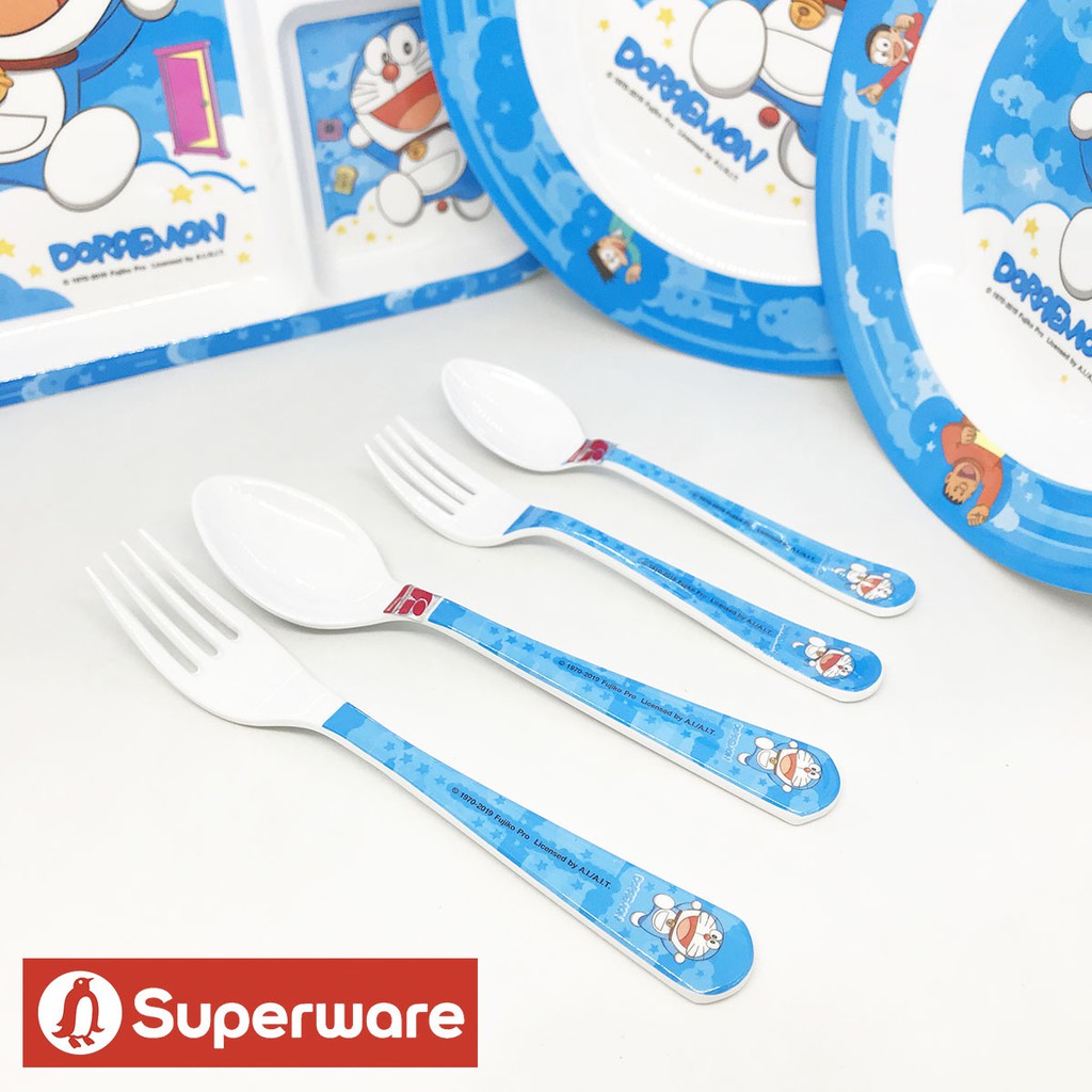 โดเรม่อน สกาย จานเมลามีน ถาดหลุม ช้อน แก้วน้ำเด็ก Doraemon Superware ศรีไทยซุปเปอร์แวร์ [ขายแยก ...