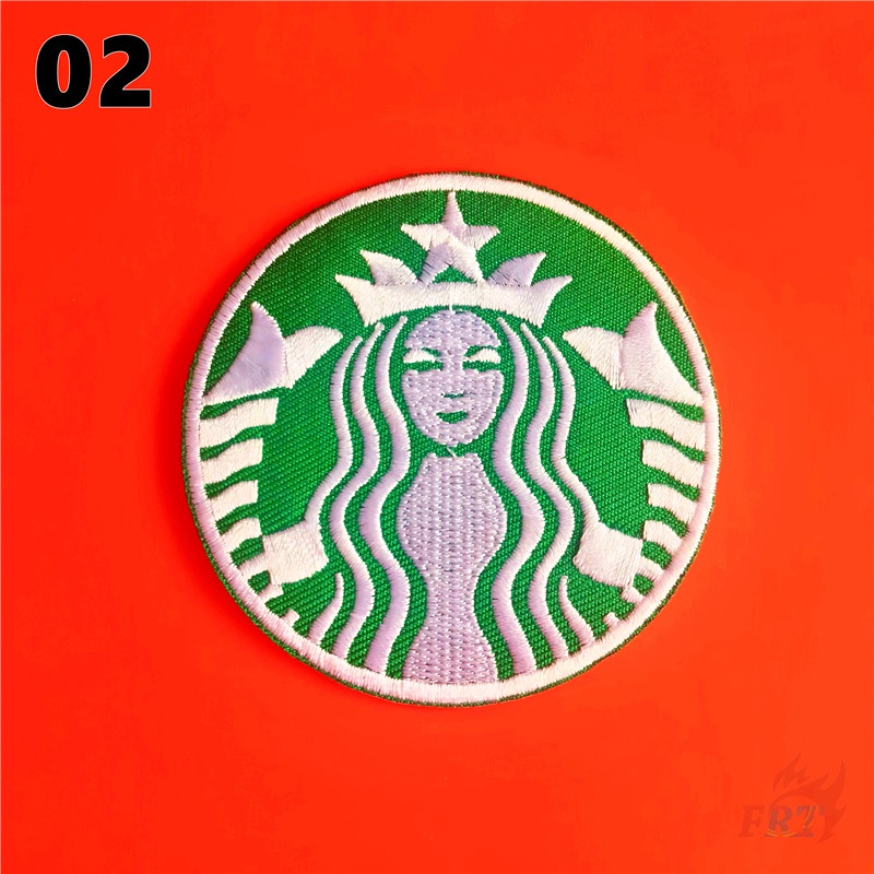 ☸ Starbucks Coffee Style Self-adhesive Sticker Patch ☸ 1Pc Fashin Brand Minions Star Wars Iron ...