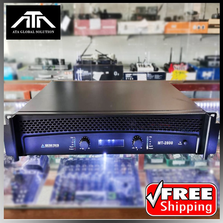 พาวเวอร์แอมป์ Microtech MT 2800 แอมป์ ไมโครเทค 400 + 400 W | Shopee Thailand
