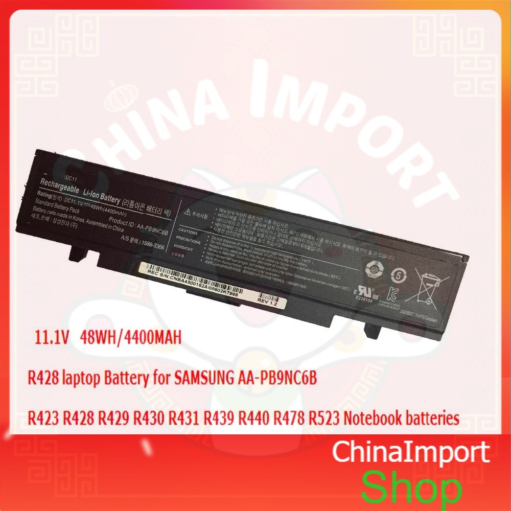 Battery for SAMSUNG AA-PB9NS6B NP355V5C AA-PB9NC6W R428 R429 R430 R467 R528 R530 | Shopee Thailand