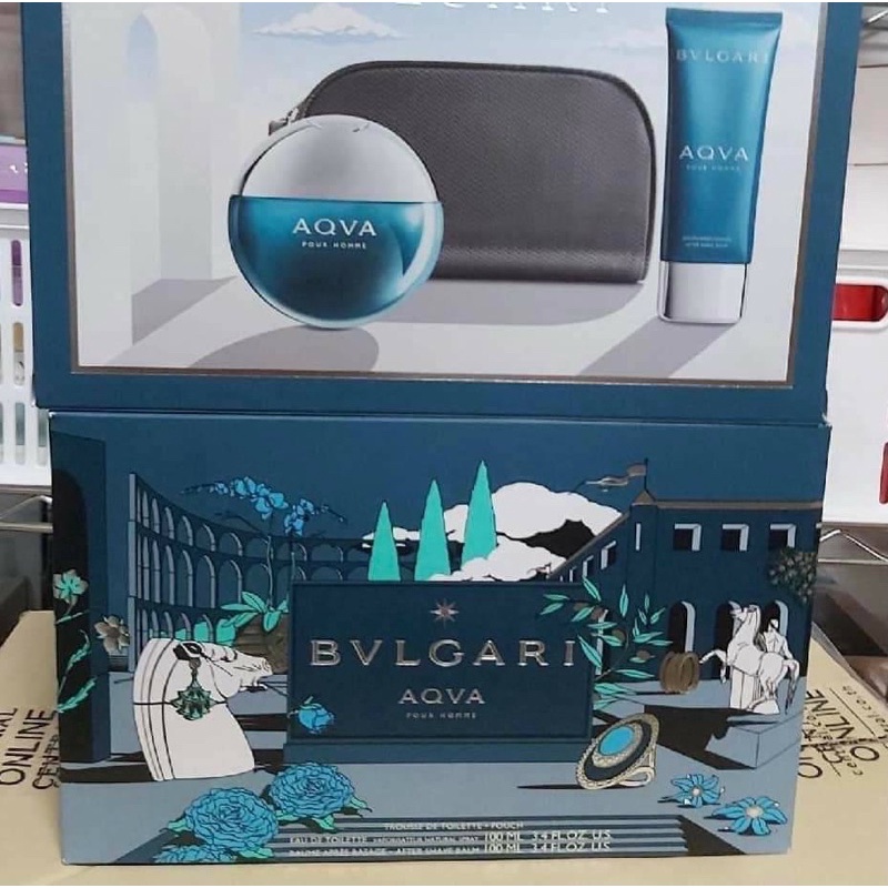 ชุดน้ำหอม Bvlgari Aqva Pour Homme Set 3 items | Shopee Thailand