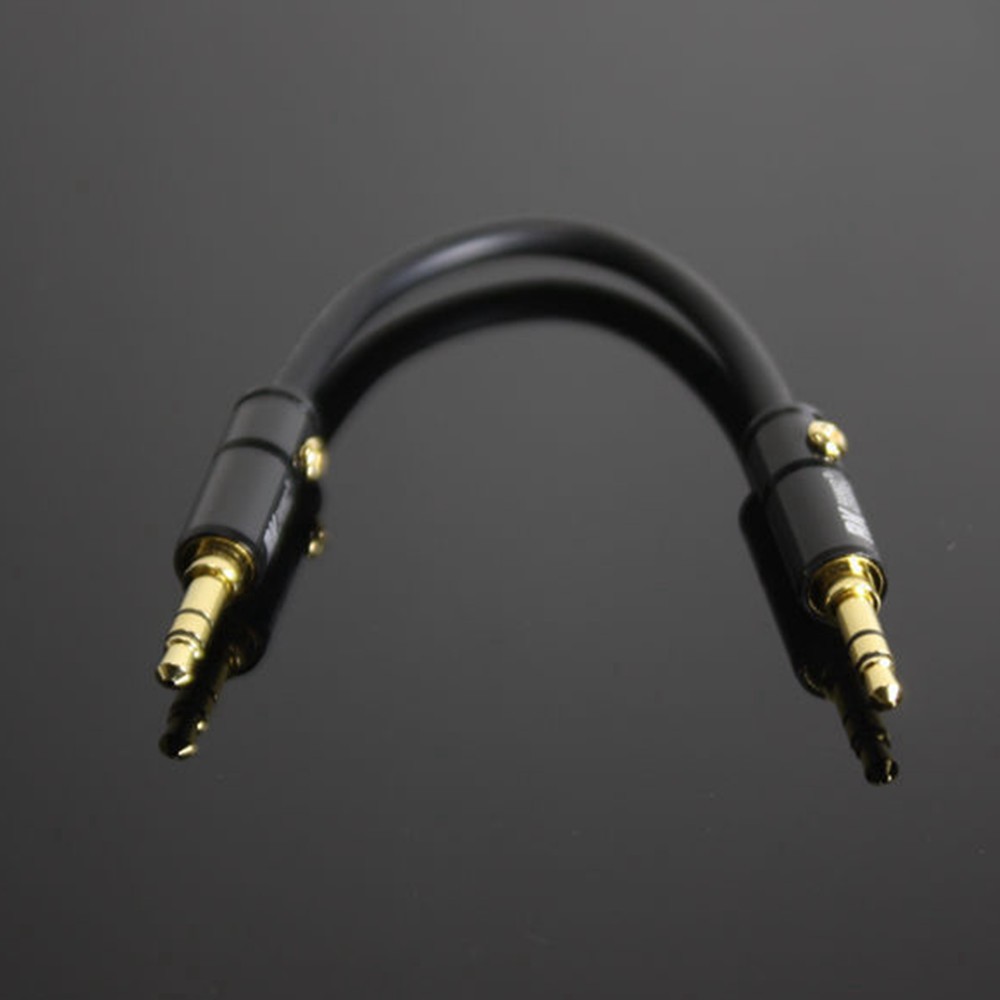 15CM AUX Cable 3.5mm Male to Male silver plate braided Stereo Audio ...