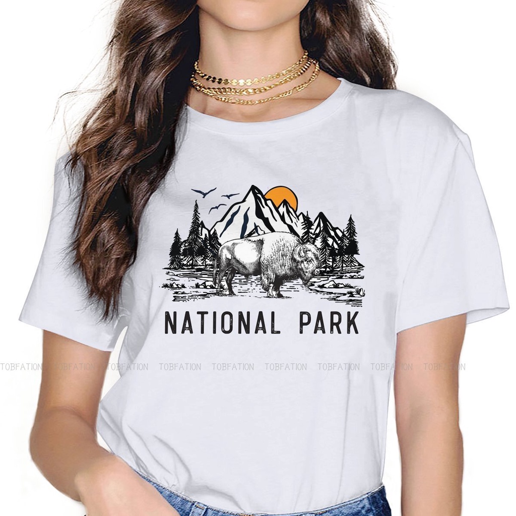 [COD]เสื้อยืด ทรงหลวม ลายภูเขา Wyoming Bison Humor สีเหลือง สไตล์วินเทจ ...