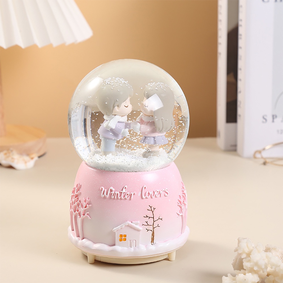Snowball Music box กล่องดนตรีหิมะ คริสตัลบอล มีเสียงดนตรี แถมฟรี! ถ่าน ...