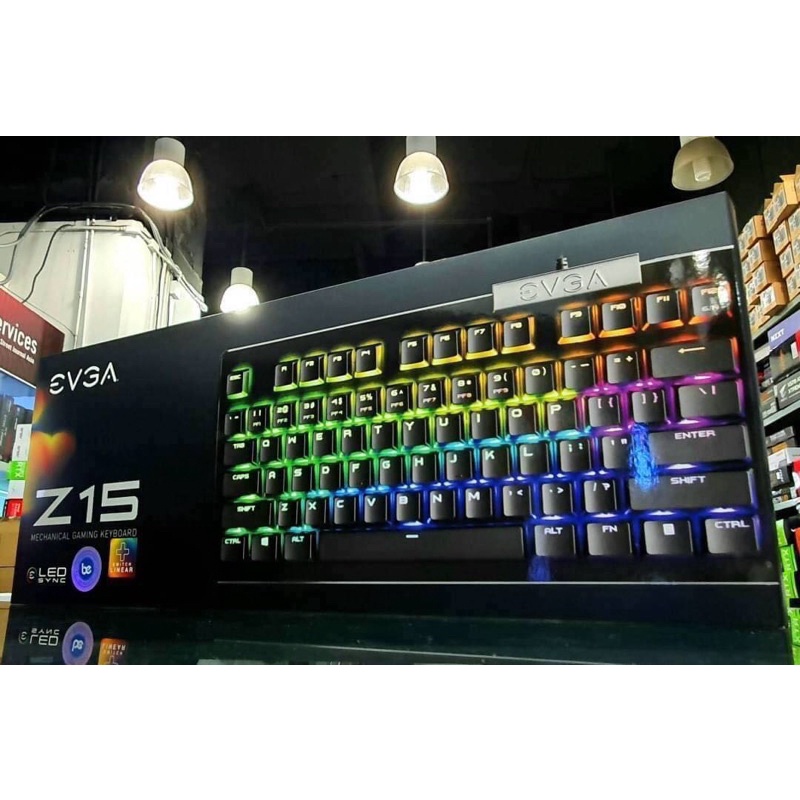 (ใหม่แท้มีประกัน)KEYBOARD EVGA Z15 RGB GAMING KEYBOARD [LINEAR SWITCH ...