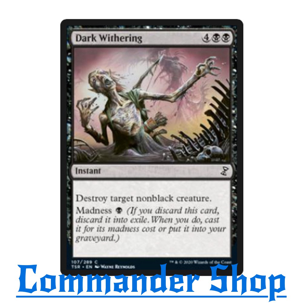 Dark Withering (Instant) Black Mv6 Destroy Madness การ์ดเกม Magic The ...