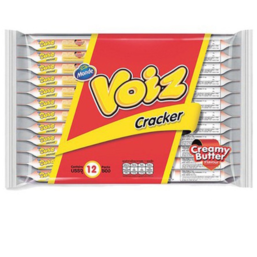 ขนม Voiz Cracker วอยซ์ แครกเกอร์สอดไส้ครีม (รสช็อกโกแลต/สตรอเบอร์รี่/นม ...
