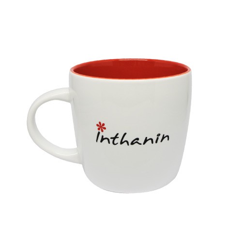Inthanin แก้วมัคทูโทน ขาวแดง10Oz. | Shopee Thailand