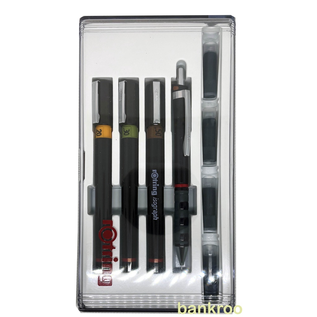 Rotring ชุดปากกาเขียนแบบ Isograph Junior Set 0.2/0.3/0.5 | Shopee Thailand