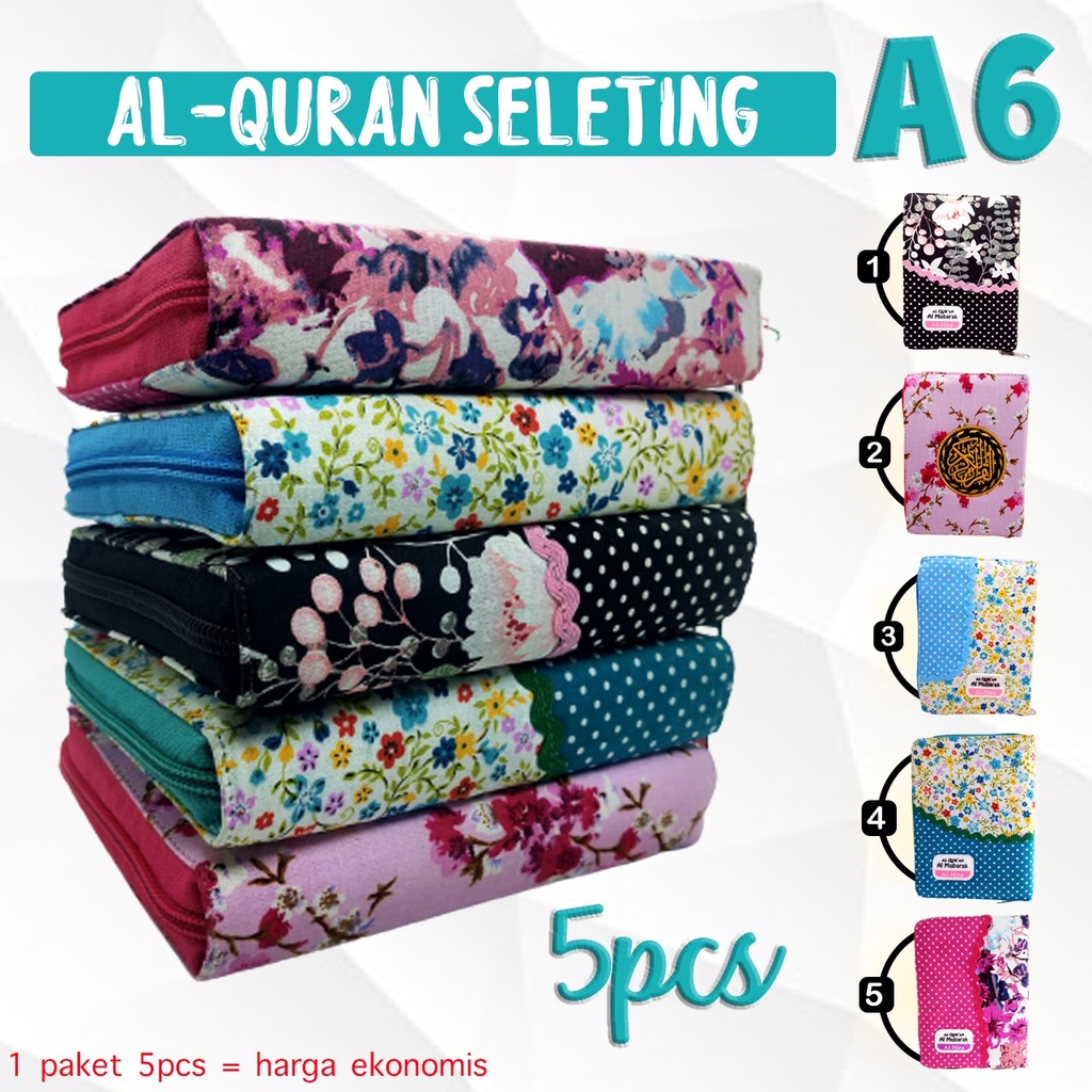 Mushaf Al Quran Zipper Transmation A6 ขนาด (5 ชิ้น) | Shopee Thailand