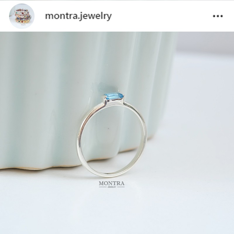 แหวนพลอยเสริมดวง แหวนเงินแท้ S925 ฝังพลอยแท้ by Montra Jewelry | Shopee Thailand