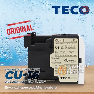 คอนแทคเตอร์ Teco CU-16 CU16 24V 110V 220V 380V | Shopee Thailand
