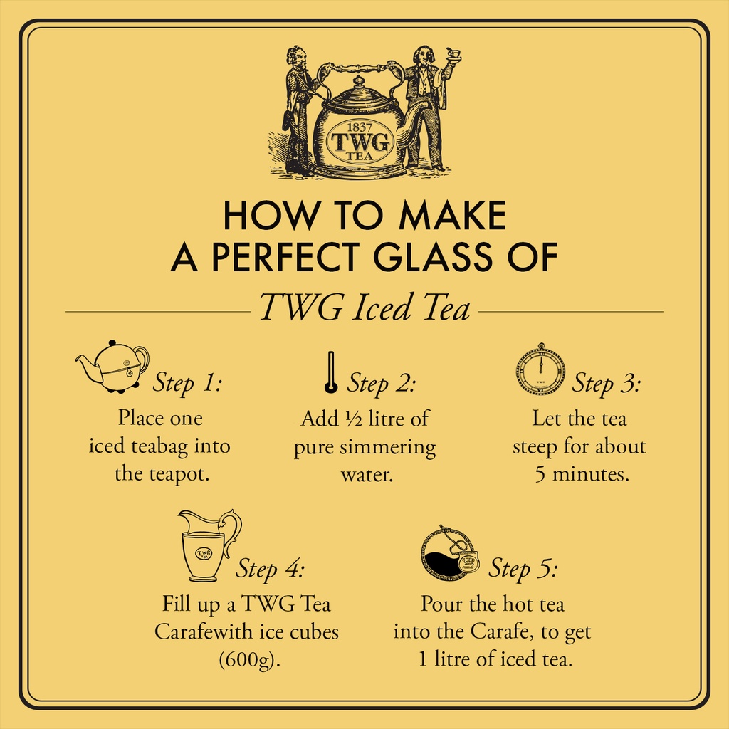 TWG Tea | Grand Jasmine Tea | Green Tea | Iced Teabag Box 7 Teabags ...