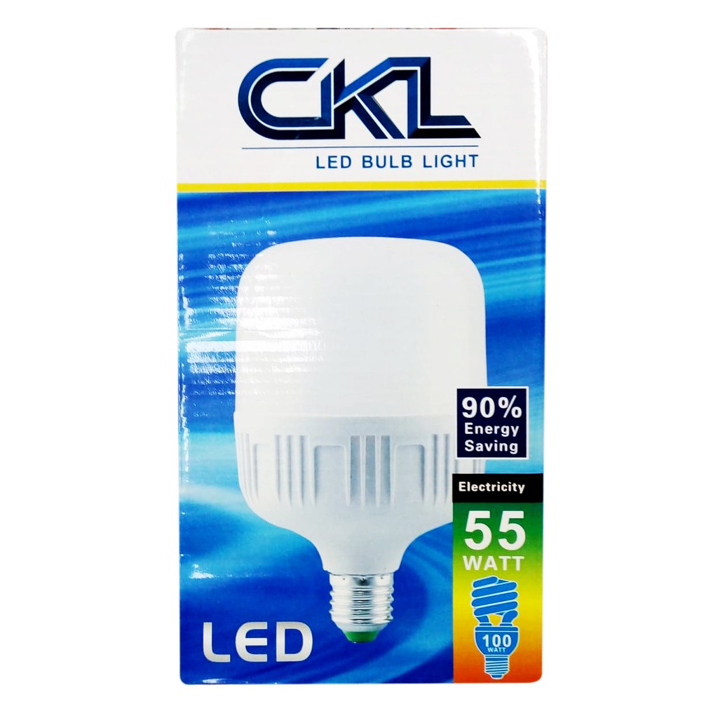 หลอดไฟ LED CKL 45W / 55W / 65W หลอดไฟ แม่ค้าใช้ ตกไม่แตก ขั้วเกลียว E27 แสงขาว สว่างมาก | Shopee ...
