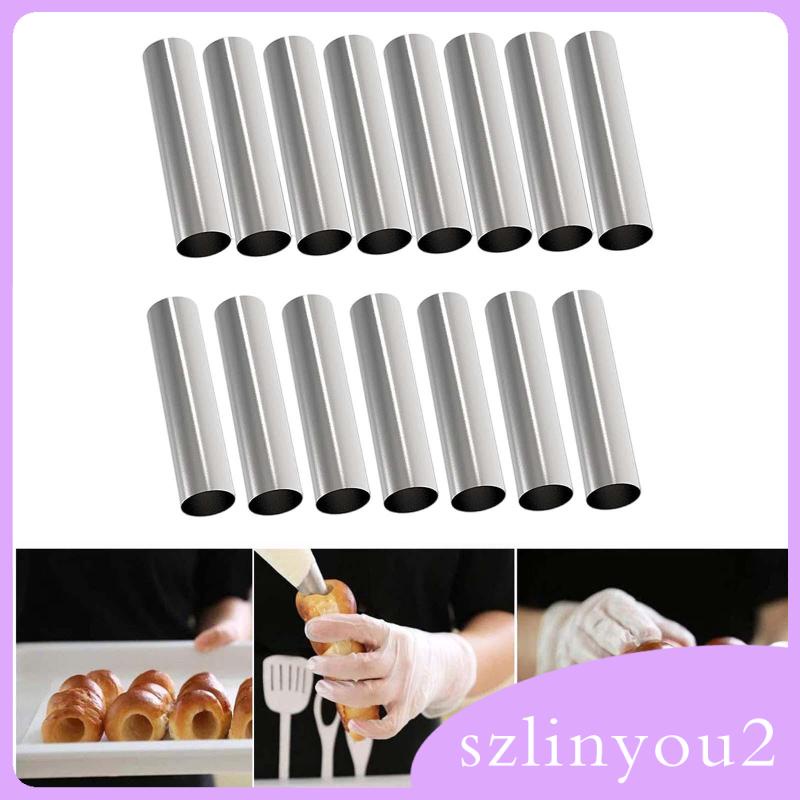 15Pcs Food Grade Cannoli Form Tubes Baking Tools for Chocolate Cones ...