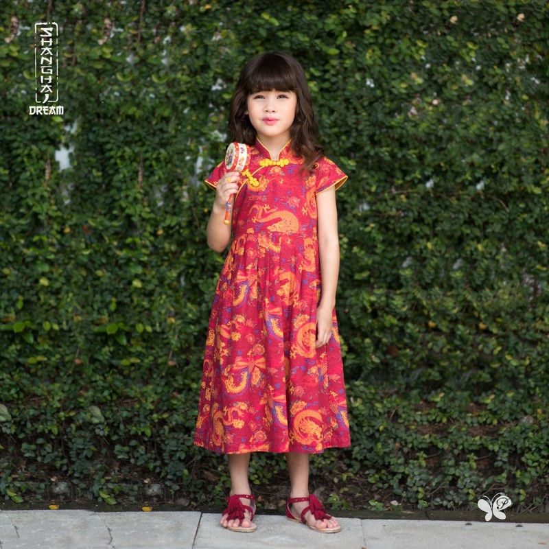 Papillon - Girl Shanghai Dream Long Dress เดรสเด็กผู้หญิงสไตล์โมเดิร์นไ ...