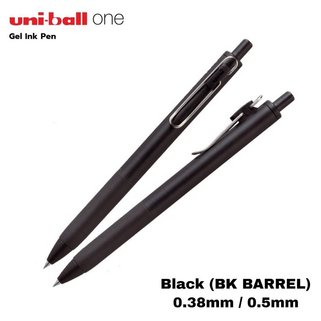 UNI-Ball One รุ่น BK Barrel ปากกาเจลดำด้ามดำคุมโทน สไตล์มินิมอล ...