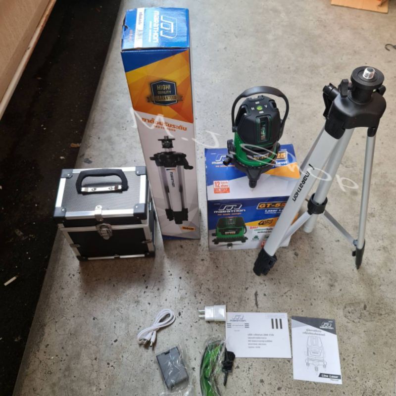 MARATHON เลเซอร์วัดระดับพร้อมขาตั้งรุ่นGT-525(แสงสีเขียว) ใช้ได้ทั้งใน ...