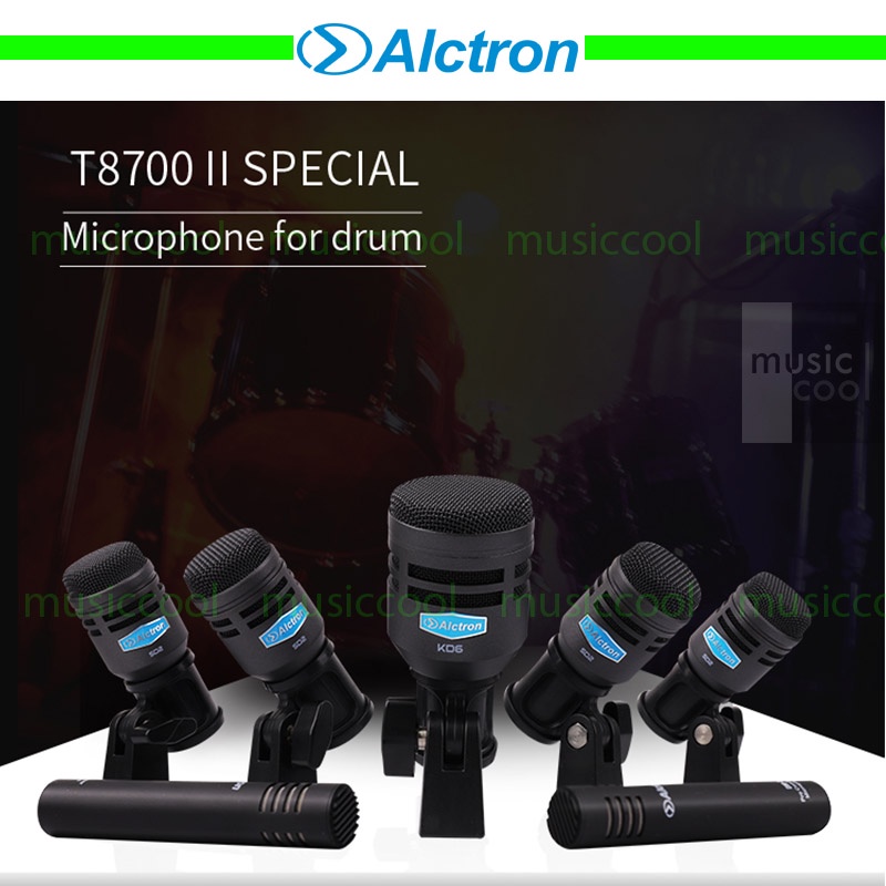 ALCTRON ไมค์กลอง 7 ตัว performance drum microphones รุ่น T8700II - ไมคโครโฟนกลอง 7 ตัว พร้อม ...