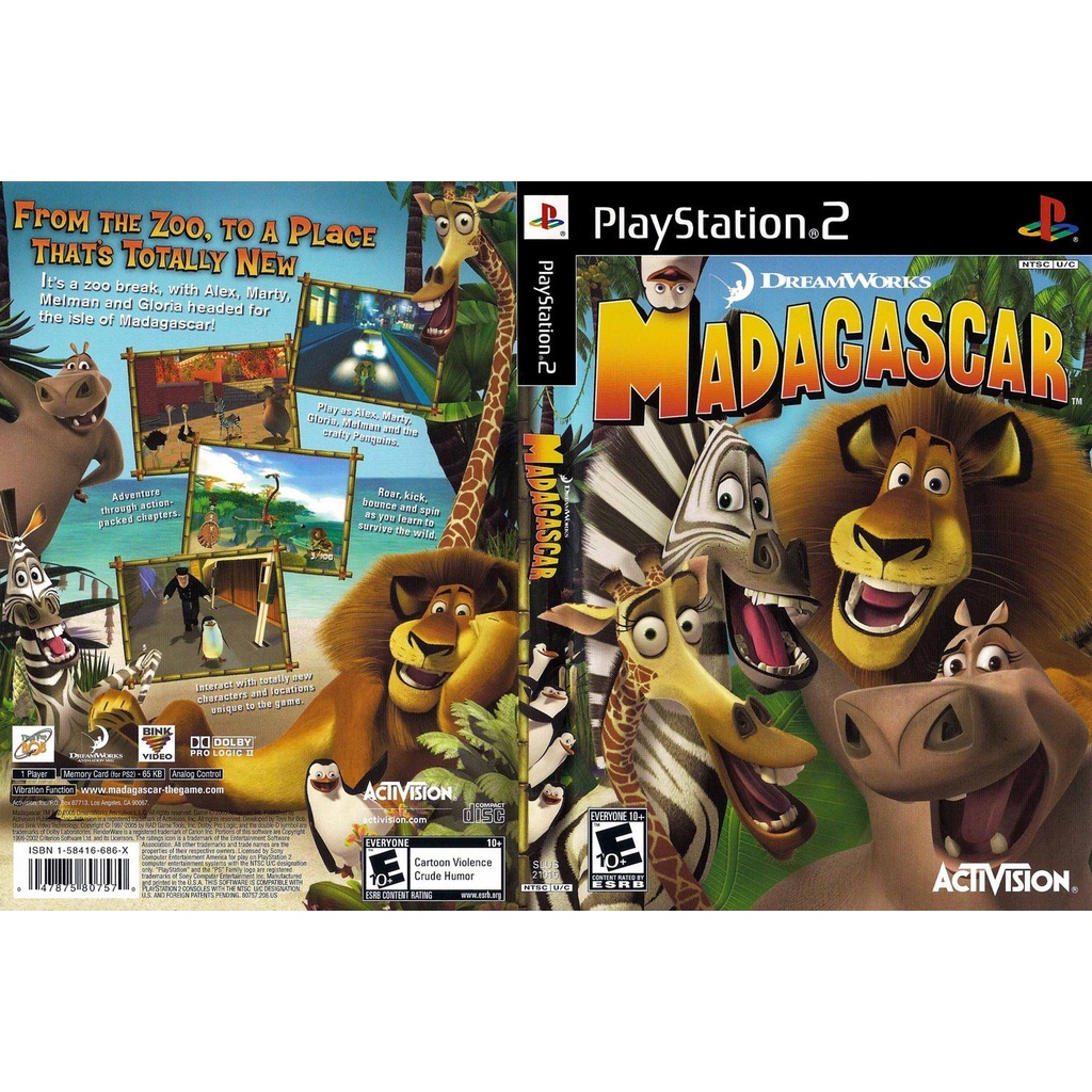 แผ่นเกมส์ PS2 DreamWorks Madagascar คุณภาพ ส่งไว (DVD) | Shopee Thailand