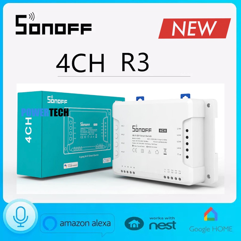 SONOFF 4CH R3 หรือ 4CH PRO R3 4 ช่อง อัจฉริยะไร้สายโมดูลสวิทช์ | Shopee ...