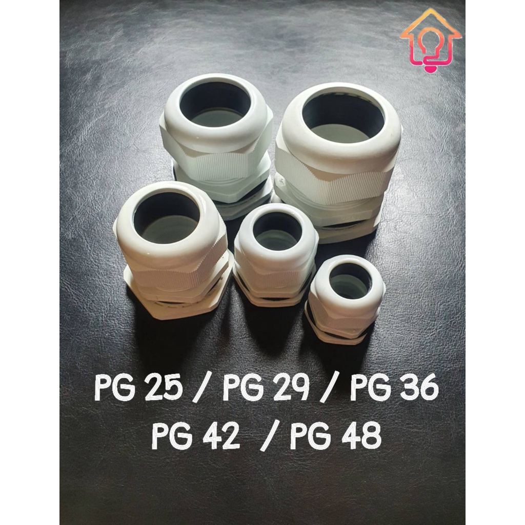 เคเบิ้ลแกรนด์ CABLE GLAND Sunmoon สีขาว PG25, PG29 ,PG36, PG42 และ PG48 | Shopee Thailand