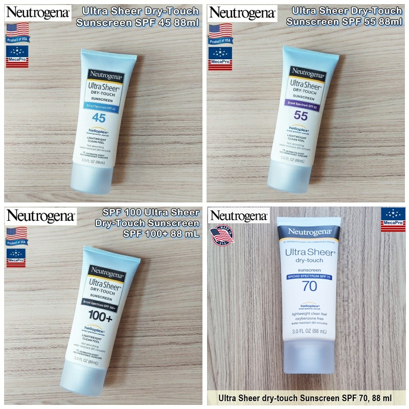 Neutrogena® Dry-Touch Sunscreen SPF 45, SPF 55, SPF 70 and SPF 100 ...
