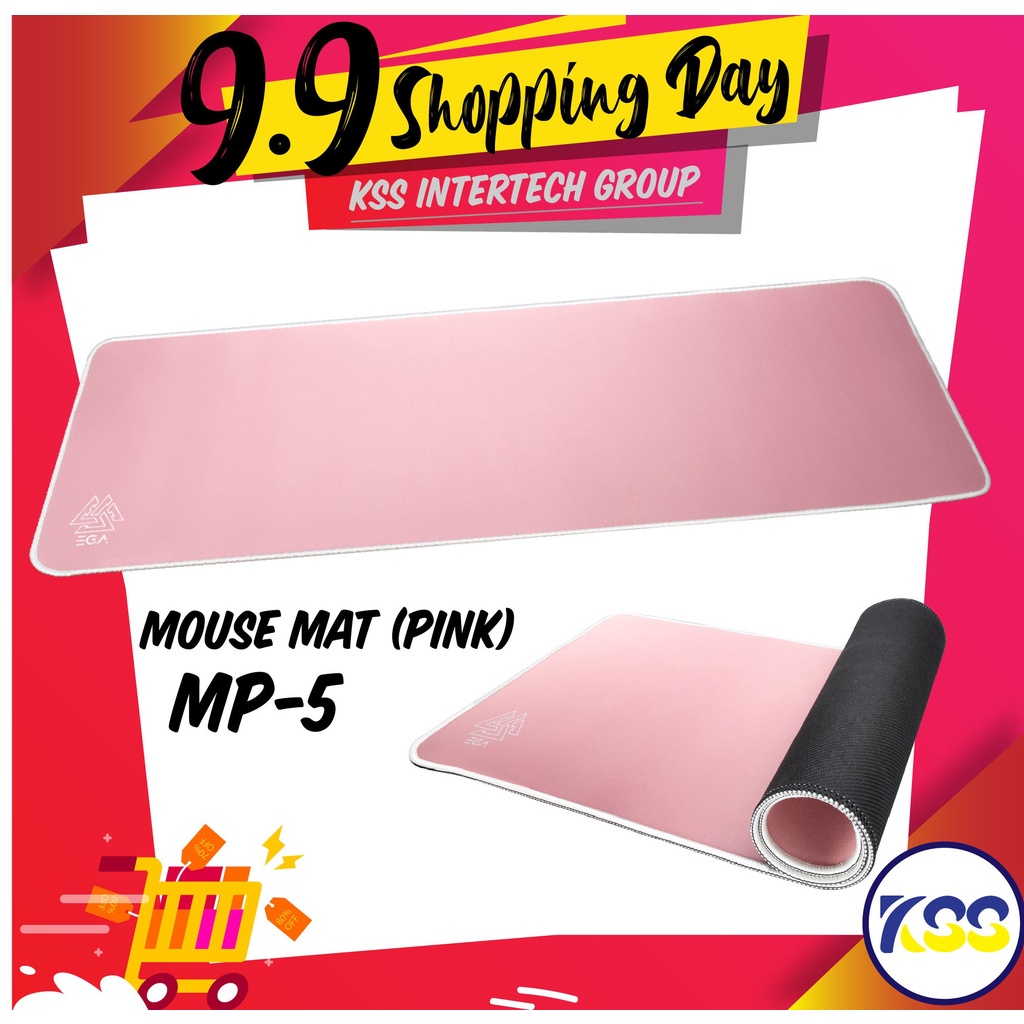 EGA TYPE MP5 Mouse Pad Gaming แผ่นรองเมาส์เกมมิ่งขนาดใหญ่ สีชมพู (ขนาด ...