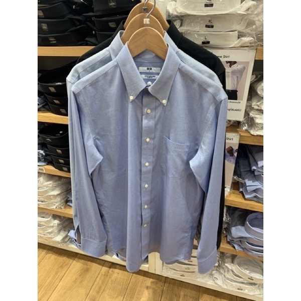 uniqlo 100% S M L XL (ผู้ชาย) เสื้อเชิ้ตทางการรุ่นแนะนำ slim fit super-non iron ไม่ต้องรีด ของ ...