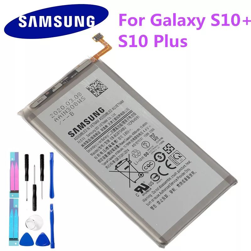 แบตเตอรี่เดิม Samsung Galaxy S10 PLUS S10 + SM-G975F/DS SM-G975U G975W ...