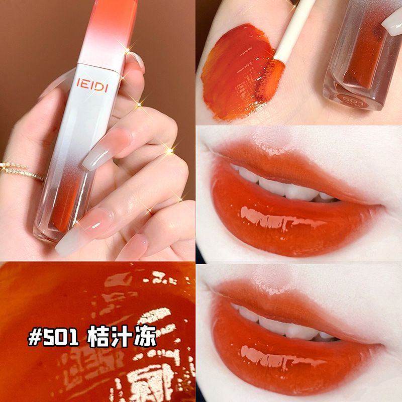 ลิปเคลือบลิปสติก สีสวย ติดทน ลิปสติกแท้แบรนด์ 6 สีLong-lasting ...