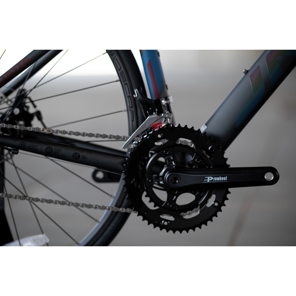 แถม 5 อย่าง!! ไฟหน้า ไฟท้าย กระติกน้ำพร้อมขา ผ้ากันโซ่! จักรยานเสือหมอบ JAVA RONDA 18speed แฮนด์ ...