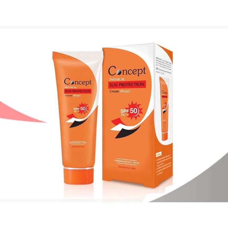 Concept Physical Sun Protection Cream (Beige) ครีมกันแดดสูตรกันน้ำ ...