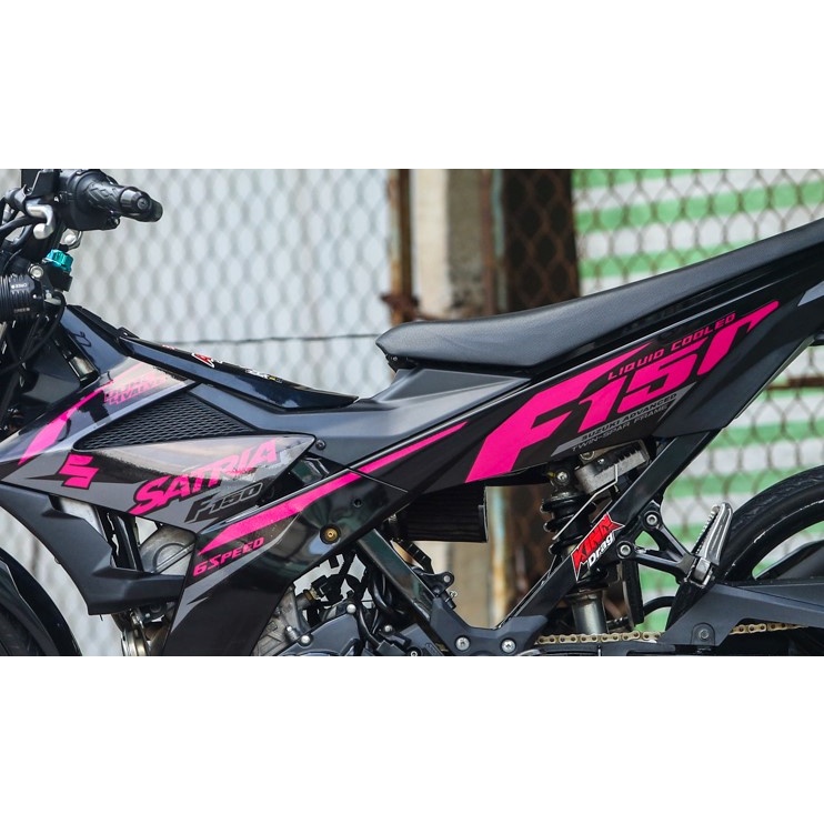 สติ๊กเกอร์แสตมป์ถอดได้ Raider - Satria FI 150 รุ่น Zin Black Pink F150 ...