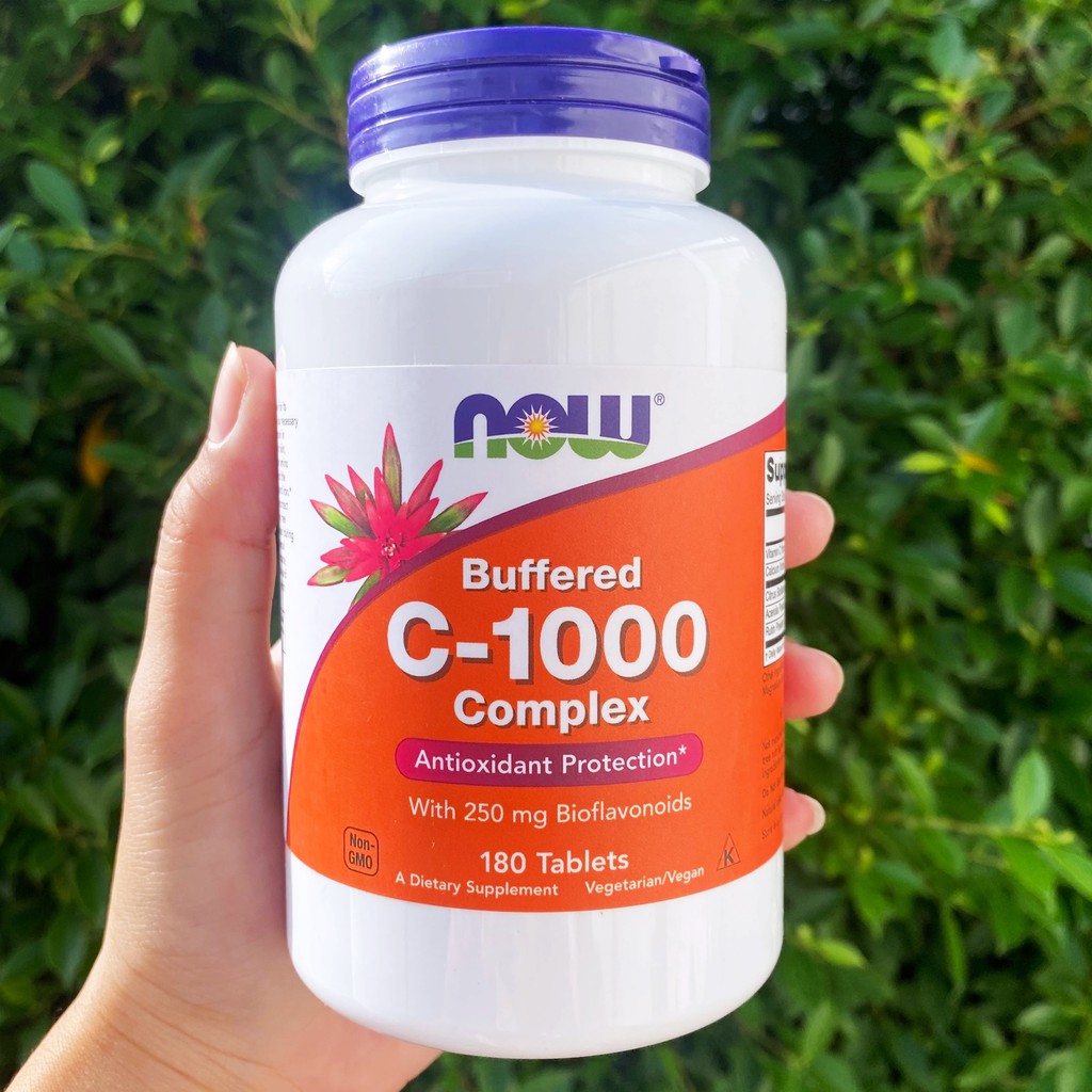 วิตามินซี Buffered C-1000 Complex 180 Tablets (Now Foods®) | Shopee Thailand