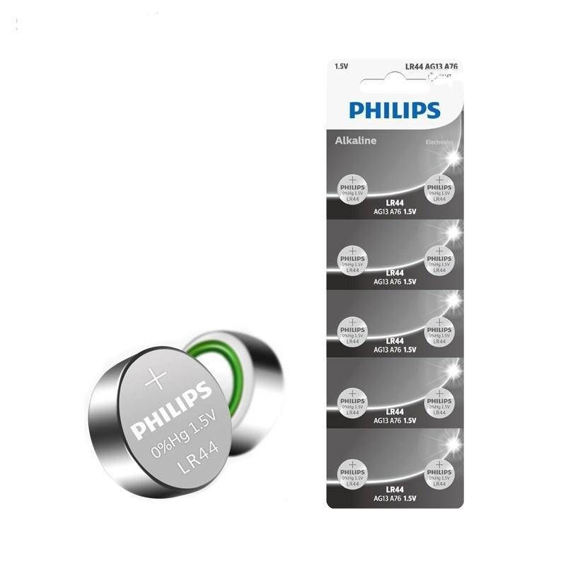 (10ก้อน) ถ่าน Philips LR44(A76) 1.5V Alkaline Battery ของใหม่ของแท้ ...