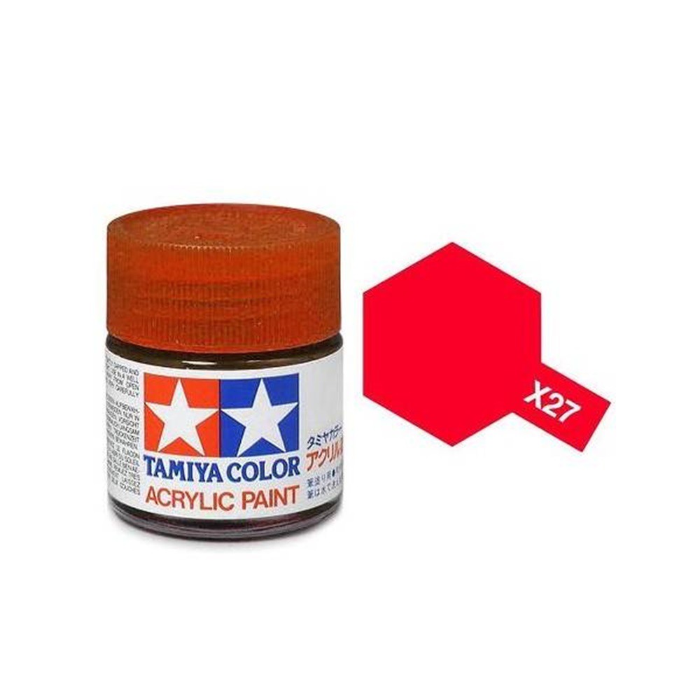 Tamiya Acrylic Paint X-27 (Clear Red) | Shopee Thailand