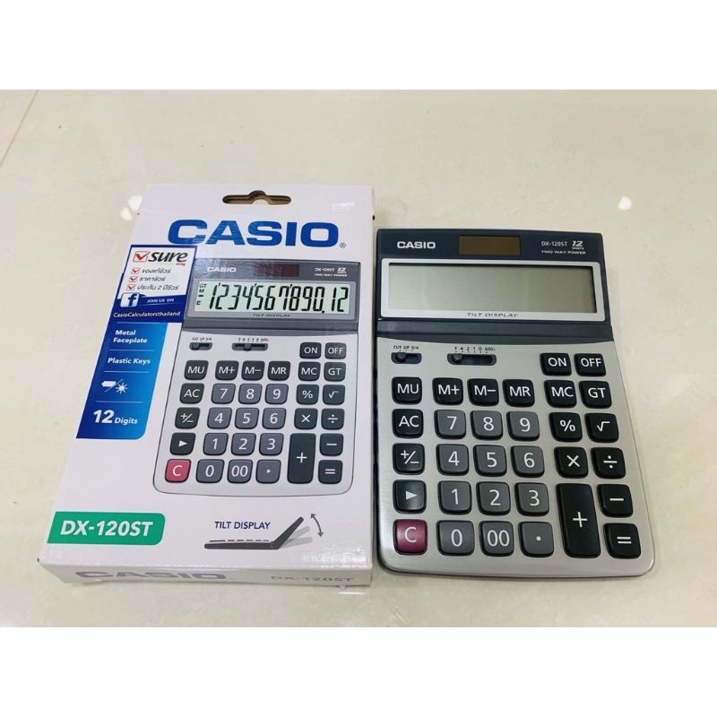 Casio DX-120ST เครื่องคิดเลขตั้งโต๊ะคาสิโอ ของใหม่ ของแท้ รับประกัน2ปีจาก CMG | Shopee Thailand
