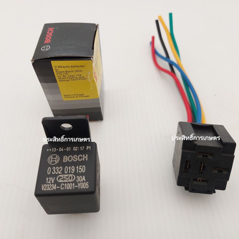 รีเลย์ Relay Bosch แท้ 5ขา 12V 30A สำหรับรถยนต์BOSCH 0 332 019 150 ...