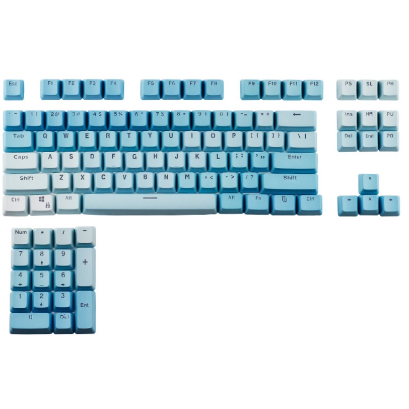 GPlanet เซ็ตปุ่มคีย์แคป 104 คีย์ PBT Backlight Keycaps ไฟลอด สำหรับคีย์ ...