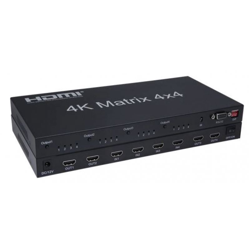 4K HDMI MATRIX 4X4 รุ่น SM44Hรองรับความละเอียด EDID สูงสุด 4Kx2K ...