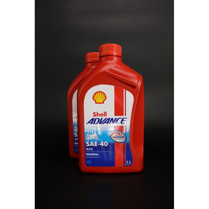 น้ำมันเครื่อง Shell ADVANCE 4T AX3 SAE-40 1L | Shopee Thailand