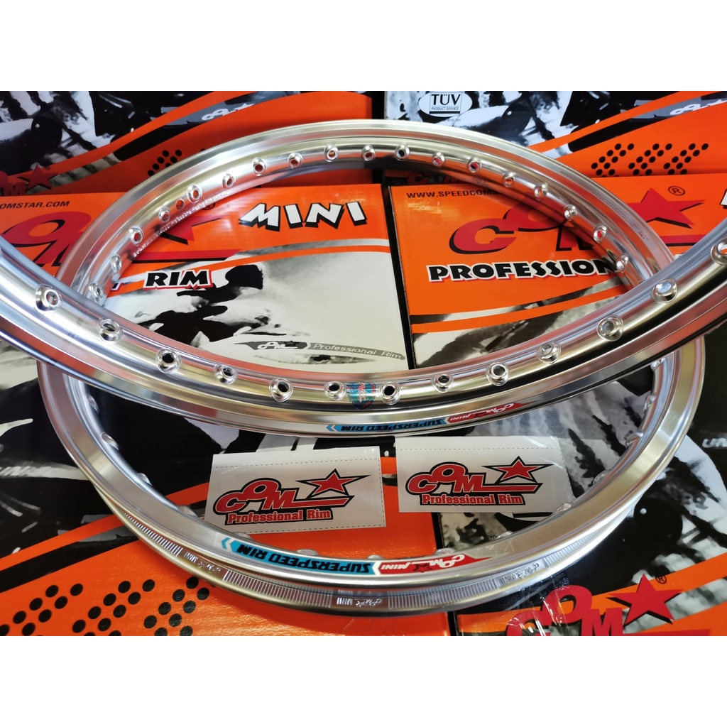 ล้อลูมิเนียม COM MINI 1.40 X 17 ขอบยก 2 วง ( 1 คู่) มีให้เลือกหลายสี วงล้อคอม ขนาด 1.40 ขอบ 17 ...