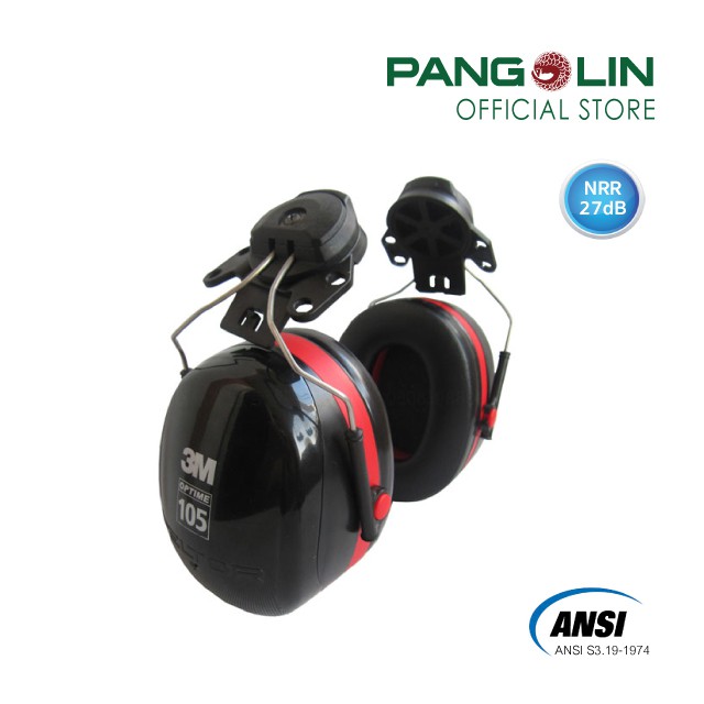 ที่ครอบหู กันเสียง Earmuff 3M ประกอบหมวกนิรภัย ฝาครอบ2ชั้น ลดเสียงNRR ...