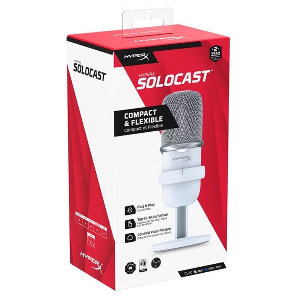 HyperX SoloCast USB Gaming Microphone (White) | Shopee Thailand