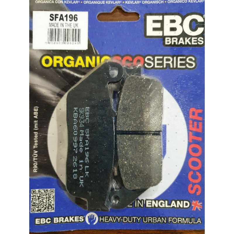 ผ้าเบรค EBC Brakes /ผ้าหน้า Forza Gen2 300 350, ADV350, Honda Rebel 300 ...