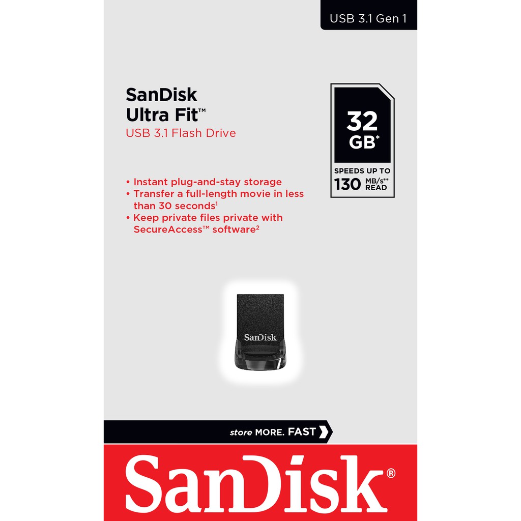 Sandisk Flash Drives 32GB Ultra Fit USB 3.1 ประกัน 5 ปี รุ่น SDCZ430 ...