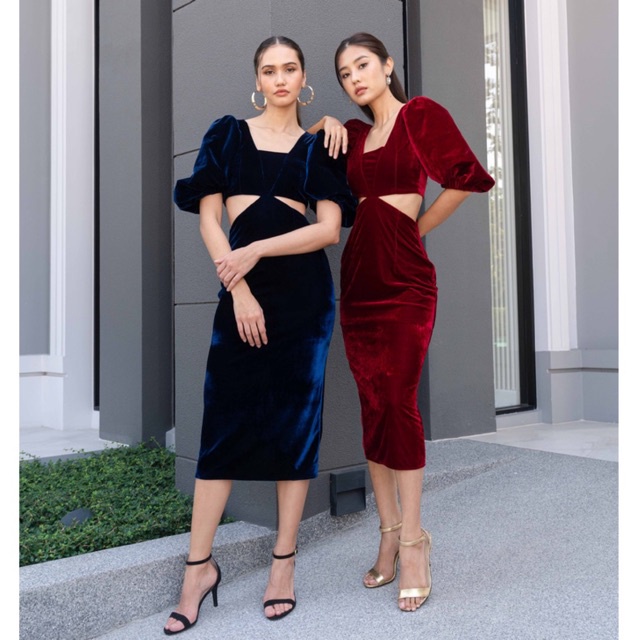 Rose the label - Champa velvet dress | Shopee Thailand