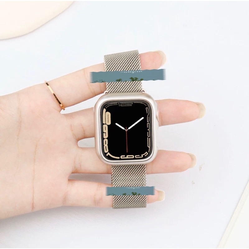 สีใหม่ starlight สาย iwatch smart watch 10/9/8/7/6/5/Se/4/3/2/1 ขนาด 38/40/41/42/44/45/46/49มม ...