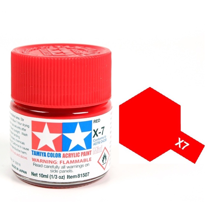 สีอะคริลิค TAMIYA ACRYLIC X-1 81501, X-2 81502, X-3 81503, X-4 81504, X ...